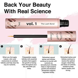 Liaison Lash Bond Eyelash Growth Serum - Natural Peptide Lash Boost & Enhancer for Longer, Fuller, & Thicker Lashes - Vegan, Cruelty Free, Paraben Free, Talc Free & Irritation Free Formula