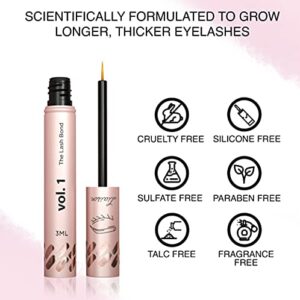 Liaison Lash Bond Eyelash Growth Serum - Natural Peptide Lash Boost & Enhancer for Longer, Fuller, & Thicker Lashes - Vegan, Cruelty Free, Paraben Free, Talc Free & Irritation Free Formula