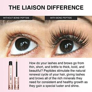 Liaison Lash Bond Eyelash Growth Serum - Natural Peptide Lash Boost & Enhancer for Longer, Fuller, & Thicker Lashes - Vegan, Cruelty Free, Paraben Free, Talc Free & Irritation Free Formula