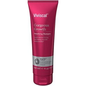 viviscal gorgeous growth densifying shampoo for thicker, fuller hair ana:tel proprietary complex with keratin, biotin, zinc 8.45 ounce