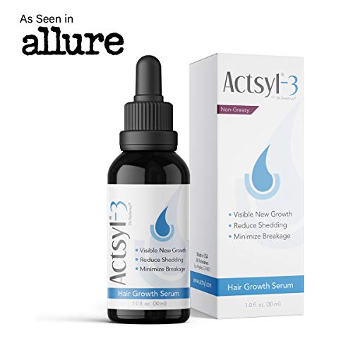 Actsyl-3 Hair Growth Serum with Redensyl - Grow Thicker, Fuller, Stronger Hair Fast and Reduce Shedding and Breakage - Non-Greasy, Easy Application for Women and Men. With Biotin Oil.