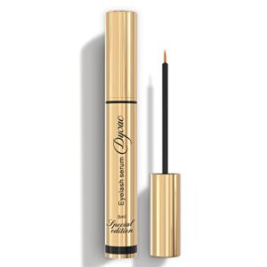 premium eyelash growth serum – 5ml fuller & longer looking eyelashes lash enhancing serum for natural lashes or lash extensions & brows, vegan & cruelty-free gold