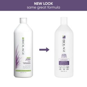 BIOLAGE Ultra Hydra Source Conditioning Balm | Deep Hydrating Conditioner | Renews Hair's Moisture | For Very Dry Hair | Silicone-Free | Vegan | 33.8 Fl. Oz.