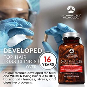 DHT Blocker - Hair Growth Supplement for Genetic Thinning for Men and Women | Approved* by American Hair Loss Association | Guaranteed, Backed by 20 Years of Experience in Hair Loss Treatment Clinics