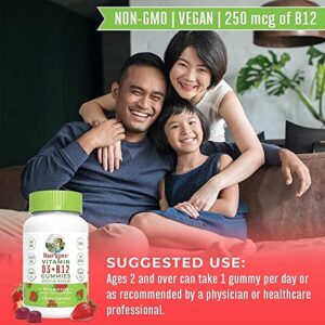 Vitamin D3 + Vitamin B12 | 2 Month Supply | Vitamin D & B12 Vitamin Supplements for Adults & Kids | Supports Bone Health | Promotes Energy Boost | Vegan | Non-GMO | Gluten Free | 60 Servings