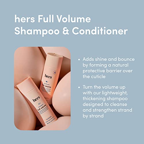 Hers Full Volume Shampoo and Conditioner - Volumizing Shampoo and Conditioner for Women - Soft Cedar & Citron - Adds Volume, Shine & Bounce - 2 x 6.4 fl oz Bottles