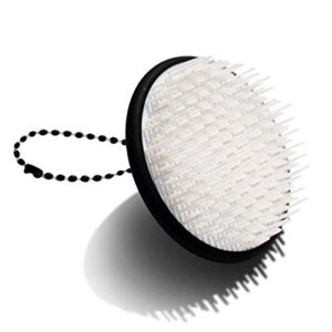 jupiter scalp exfoliator brush – detangling scalp scrubber brush – for wet or dry hair – removes dandruff & build-up – supports circulation – ergonomic scalp massager – good for all hair types – black