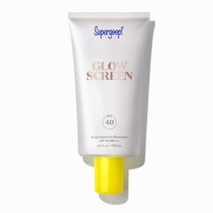 supergoop! glowscreen – spf 40-2.5 fl oz – glowy primer + broad spectrum sunscreen – adds instant glow – helps filter blue light – boosts hydration with hyaluronic acid, vitamin b5 & niacinamide