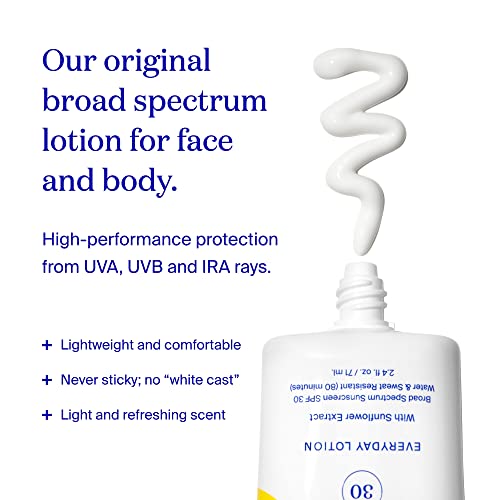 Supergoop! PLAY Everyday SPF 30 Lotion, 5.5 oz - Reef-Friendly, Broad Spectrum Sunscreen for Sensitive Skin - Water & Sweat Resistant Body & Face Sunscreen - Clean Ingredients - Great for Active Days