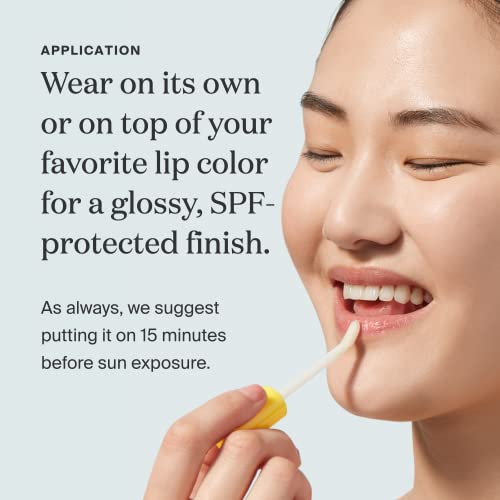 Supergoop! Lipscreen SPF 40 - 0.34 fl oz, Pack of 2 - Clear Lip Gloss with Grape Seed Extract, Sunflower Seed Oil & Kelp Extract - Reef-Friendly, Water-Resistant, Non-Sticky Formula