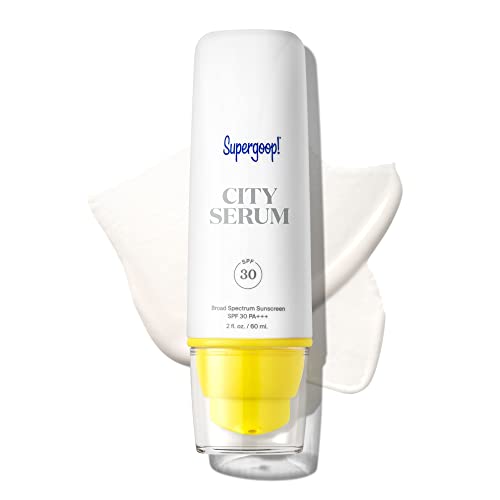 Supergoop ! City Serum - 2 fl oz , Pack of 2 - SPF 30 PA+++ Anti-Aging Morning Lotion for Face - Lightweight Formula with Vitamin E & B5 - Great for Guys