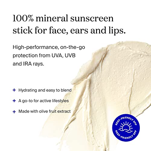 Supergoop! 100% Mineral Sunscreen Stick - 0.67 oz, Pack of 2 - Full-Coverage SPF 50 Broad Spectrum Face Sunscreen for Sensitive Skin with Olive Fruit Extract - Water Resistant - Great for Active Days