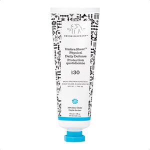 drunk elephant umbra sheer daily defense – broad spectrum spf 30 sunscreen with marula oil (90 ml / 3 fl oz)