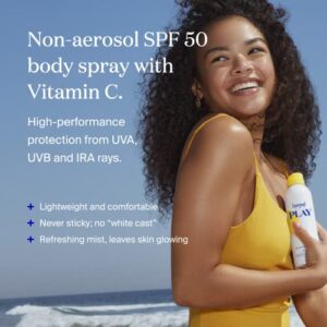 Supergoop! PLAY SPF 50 Antioxidant Body Mist w/ Vitamin C, 3 fl oz - 2 Pack - Reef-Friendly, Broad Spectrum Sunscreen Spray for Sensitive Skin - Great for Active Days