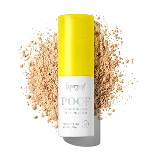 Supergoop! Poof 100% Mineral Part Powder, 0.71 oz - SPF 35 PA+++ Scalp Sunscreen with Broad Spectrum UV Protection - Reef-Friendly, Cruelty-Free Formula with Vitamin C - Easy to Apply, Non Greasy