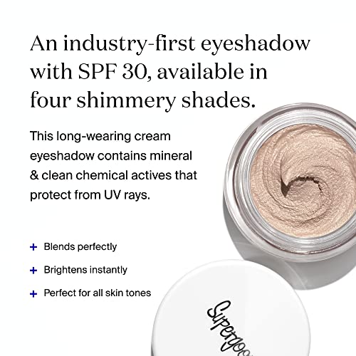 Supergoop! Shimmershade, First Light - 0.18 oz - Long-wearing Cream Eyeshadow with Broad Spectrum SPF 30 Sunscreen - Instantly Brightens Eye Area - Won’t Crease, Flake or Fade