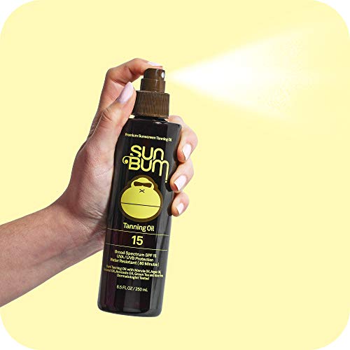 Sun Bum SPF 15 Moisturizing Tanning Oil - Broad Spectrum UVA/UVB Protection - Coconut Oil, Aloe Vera, Paraben Free, Gluten Free, Vegan - 8.5 oz Bottle, 1 Count