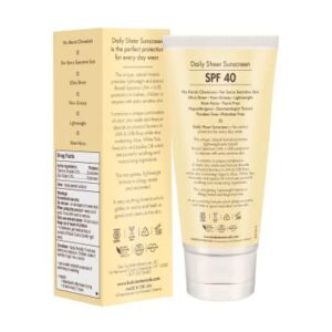 Babo Botanicals Daily Sheer Mineral Face Sunscreen Lotion SPF 40, Fragrance Free, 1.7 Fl Oz