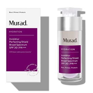 murad invisiblur perfecting shield spf 30 – hydration skin primer for face – blurs, primes and protects for long lasting makeup wear – spf 30 skin treatment backed by science, 1.0 oz