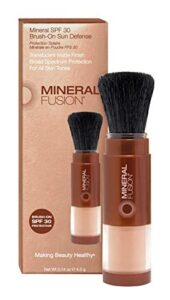 mineral fusion brush-on sun defense, spf 30, uva and uvb protection, no parabens, gluten free, vegetarian, no phthalates, hypo-allergenic 0.14 ounce (pack of 1)