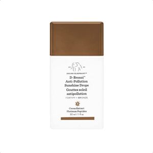 drunk elephant d-bronzi anti-pollution sunshine serum drops. replenishing face and body bronzing serum for fine lines and wrinkles (30 ml / 1 fl oz)