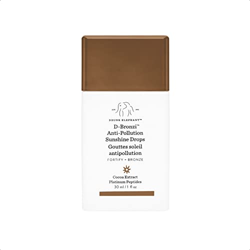 Drunk Elephant D-Bronzi Anti-Pollution Sunshine Serum Drops. Replenishing Face and Body Bronzing Serum for Fine Lines and Wrinkles (30 mL / 1 Fl Oz)