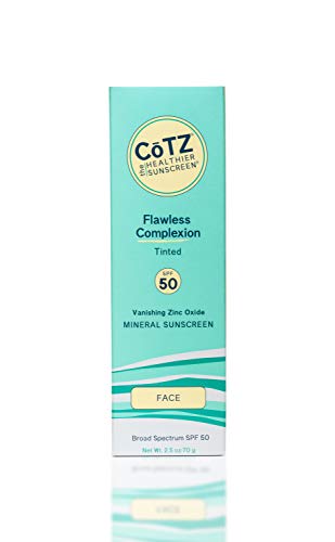 CōTZ Flawless Complexion Tinted Facial Mineral Sunscreen Broad Spectrum SPF 50; 2.5 oz / 70 g