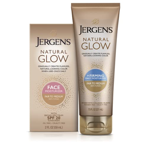 Jergens Natural Glow Face Fair to Medium with Jergens Natural Glow Firming Fair to Medium