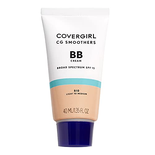 COVERGIRL Smoothers Lightweight BB Cream, 1 Tube (1.35 Ounce), Light to Medium 810 Skin Tones, Hydrating BB Cream with SPF 21 Sun Protection (Packaging May Vary)