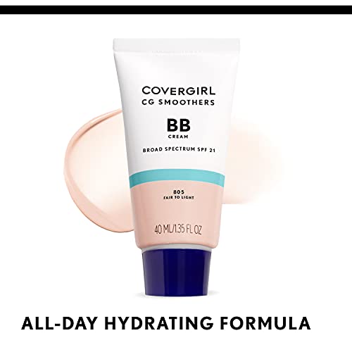 COVERGIRL Smoothers Lightweight BB Cream, 1 Tube (1.35 Ounce), Light to Medium 810 Skin Tones, Hydrating BB Cream with SPF 21 Sun Protection (Packaging May Vary)