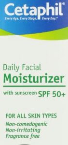 CETAPHIL Daily Facial Moisturizer SPF 50, Gentle Facial Moisturizer For Dry to Normal Skin Types, No Added Fragrance, (Packaging May Vary), 1.7 Fl Oz (Pack of 2)