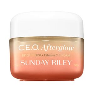 sunday riley c.e.o. afterglow brightening vitamin c cream face moisturizer, 1.7 oz.