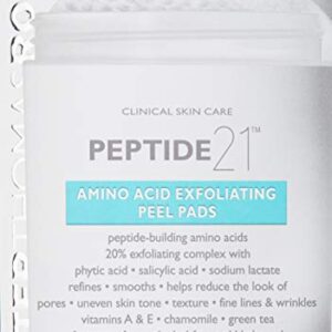 Peter Thomas Roth | Peptide 21 Amino Acid Exfoliating Peel Pads | Refines and Smooths, Helps Reduce the Look of Pores, Uneven Skin Tone, Texture, Fine Lines and Wrinkles white 60 Count