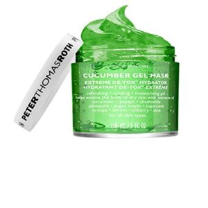 Peter Thomas Roth | Cucumber Gel Mask | Extreme De-Tox Hydrator, Cooling and Hydrating Facial Mask, Helps Soothe the Look of Dry and Irritated Skin, 5 fl oz (Pack of 1)