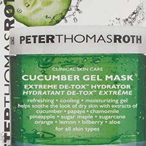 Peter Thomas Roth | Cucumber Gel Mask | Extreme De-Tox Hydrator, Cooling and Hydrating Facial Mask, Helps Soothe the Look of Dry and Irritated Skin, 5 fl oz (Pack of 1)