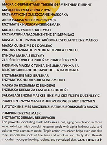 Peter Thomas Roth | Pumpkin Enzyme Mask | Enzymatic Dermal Resurfacer, Exfoliating Pumpkin Facial Mask for Dullness, Fine Lines, Wrinkles and Uneven Skin Tone