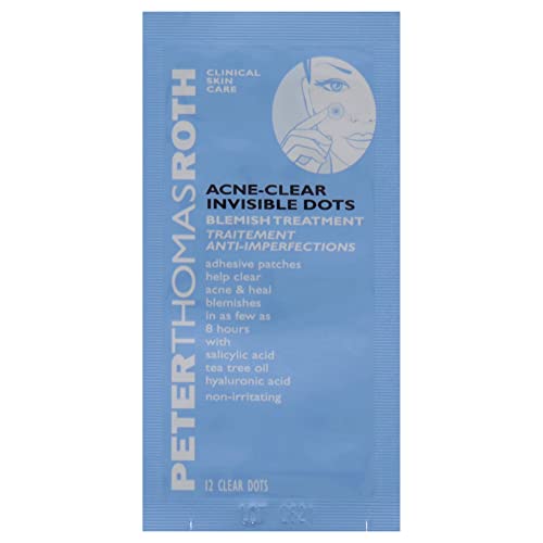 Peter Thomas Roth | Acne-Clear Invisible Dots | Blemish Treatment, Salicylic Acid Pimple Patches, Helps Reduce the Look of Blemishes in 8 Hours, Two Patch Sizes