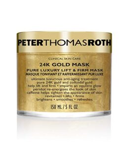 peter thomas roth | 24k gold mask | pure luxury lift & firm, anti-aging gold face mask, helps lift, firm and brighten the look of skin, 5 fl oz (pack of 1)