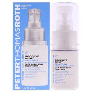 peter thomas roth | goodbye acne aha/bha acne clearing gel | face body spot treatment, maximum-strength acne spot treatment for blemishes and pores