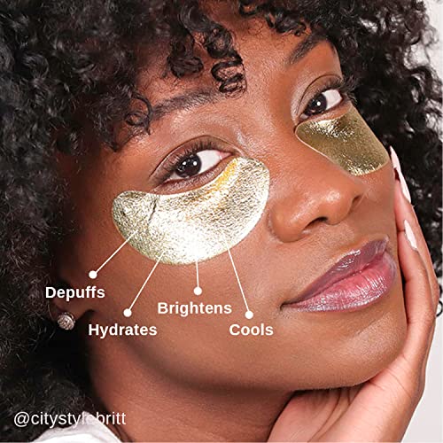 Wander Beauty Gold Under Eye Patches BAGGAGE CLAIM | Under Eye Mask for Beauty and Self Care, Brightens Dark Circles, Hyaluronic Acid Eye Mask -Puffy Under Eye Bags, 6 sets Rose Gold, 6 sets Gold