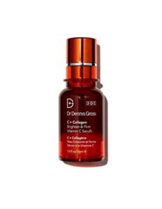 dr. dennis gross c + collagen brighten & firm vitamin c serum: for dull complexion, wrinkles, uneven tone and texture, 1.0 fl oz