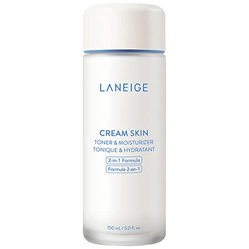 LANEIGE Cream Skin Toner & Moisturizer: 2-in-1 Amino Acid Rich Liquid, Soothe, Hydrate, and Strengthen Skin's Moisture Barrier, 5.0 fl. oz.