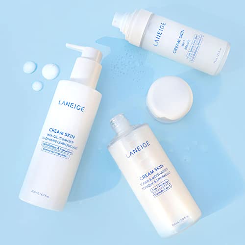 LANEIGE Cream Skin Toner & Moisturizer: 2-in-1 Amino Acid Rich Liquid, Soothe, Hydrate, and Strengthen Skin's Moisture Barrier, 5.0 fl. oz.