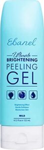 ebanel exfoliating face scrub peeling gel with aloe, honey, peptides, 4.12 oz (122 ml)