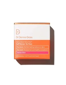 dr. dennis gross alpha beta glow pad intense glow for face: for dull skin lacking radiance & glow, (20 towelettes)