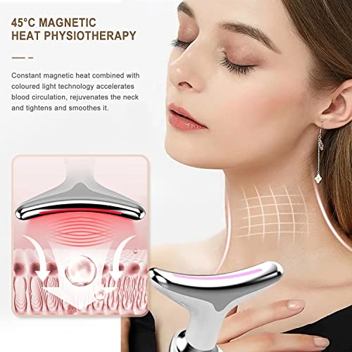 Firming Wrinkle Removal Device for Neck Face, Double Chin Reducer Vibration Massager, 3 in 1 Portable Face Massager for Skin Care,Improve,Firm,Tightening and Smooth