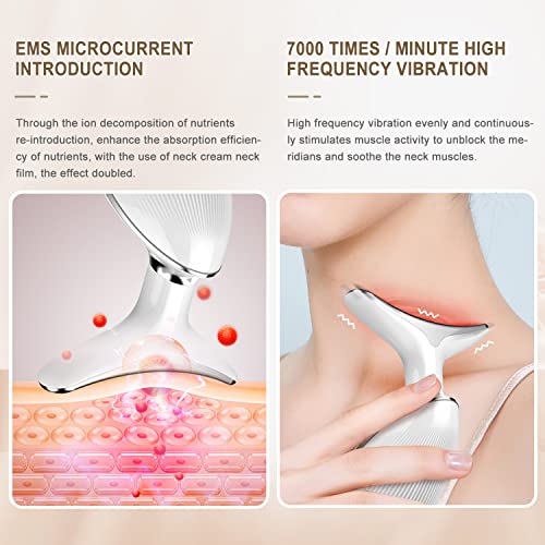 Firming Wrinkle Removal Device for Neck Face, Double Chin Reducer Vibration Massager, 3 in 1 Portable Face Massager for Skin Care,Improve,Firm,Tightening and Smooth