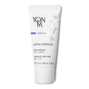 yon-ka alpha-contour eye and lip cream (15ml) anti-wrinkle regenerating contour creme, naturally soften signs of aging with botanical oil blends and fruit acids, all skin types, paraben-free