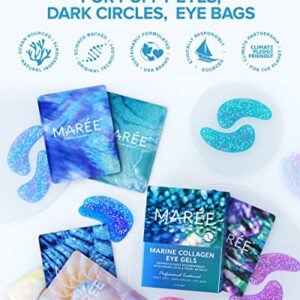 Maree Eye Gels - Pearl Eye Masks that Reduce Wrinkles, Puffy Eyes, Dark Circles, Eye Bags with Natural Marine Collagen, Hyaluronic HA - Anti Aging Under Eye Patches, Face Moisturizer Treatment