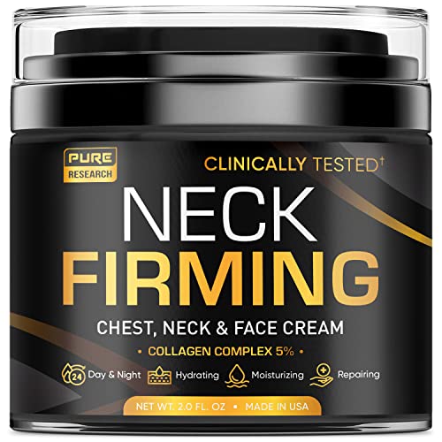 Neck Firming Cream - Anti Wrinkle Cream – Use on Saggy or Turkey Neck, Tightener - Collagen & Retinol Skin Tightening Cream - Anti Aging Moisturizer for Neck & Décolleté